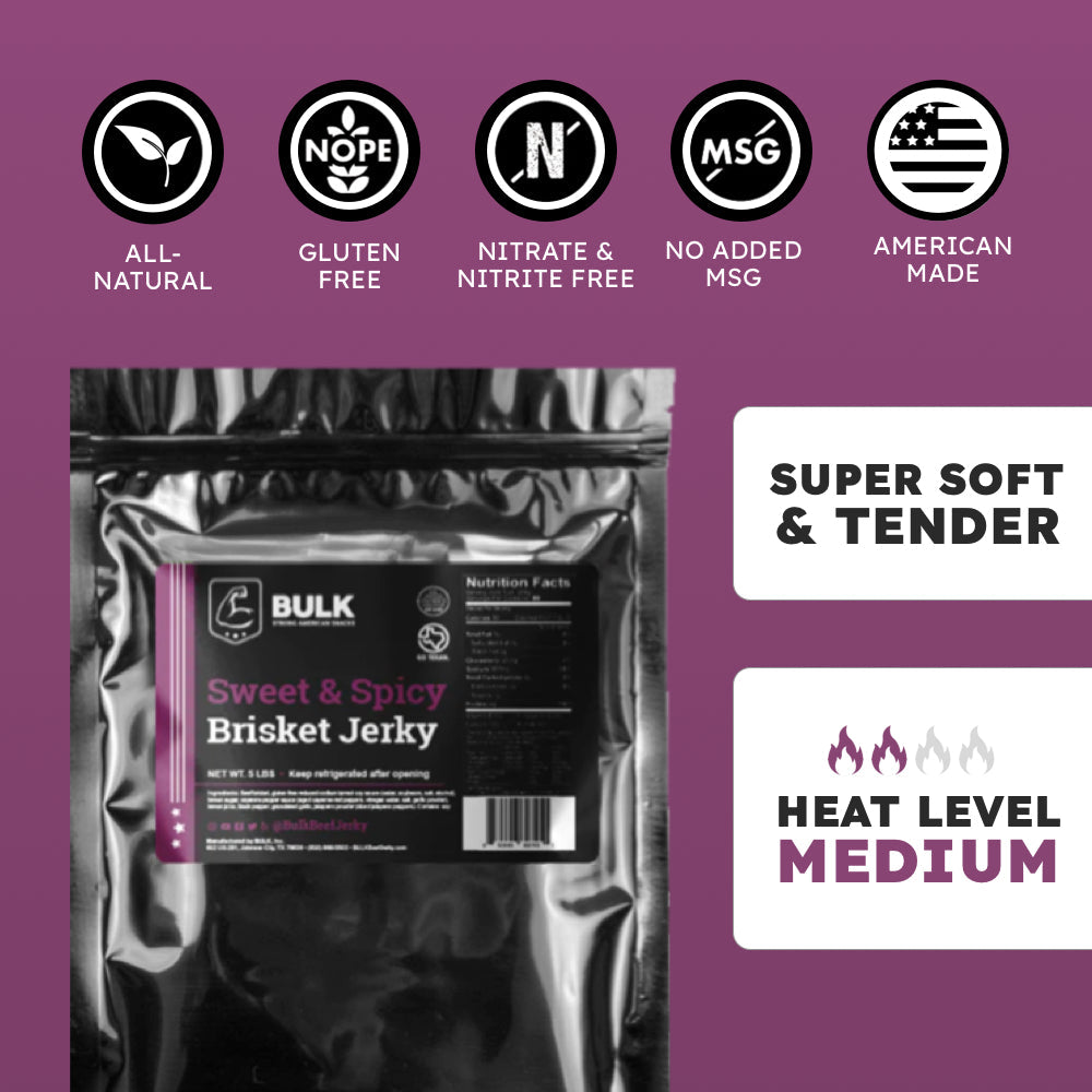 BULK Sweet & Spicy Brisket Beef Jerky – Bulk Jerky