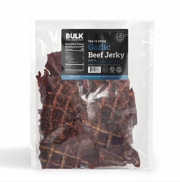 Texas Style Sugar Free Slabs Garlic Beef Jerky – Bulk Jerky
