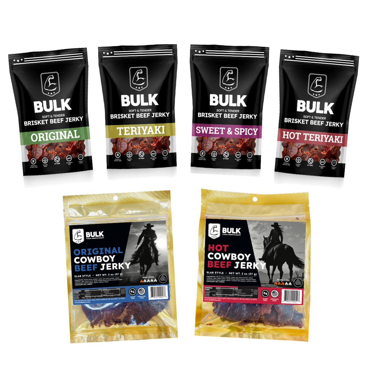 Wombo Combo Sampler – Bulk Jerky - Strong American Snacks